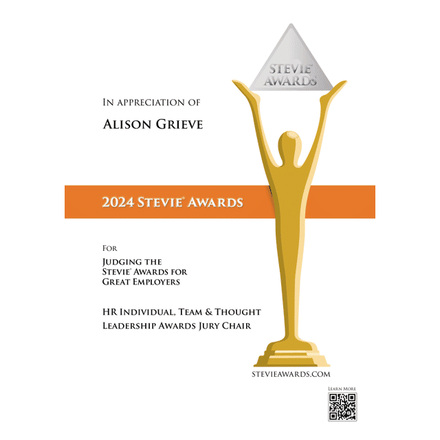 Stevie® Awards for Great Employers: Alison Grieve by The Stevie Awards ...